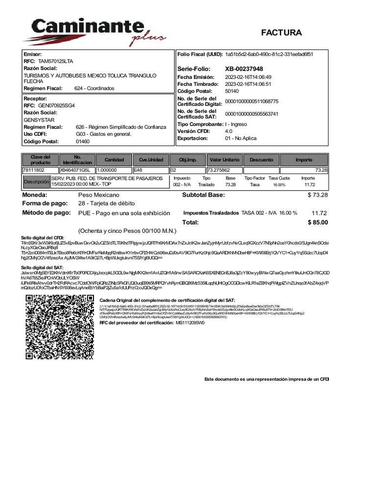 Factura electrónica turismo | PDF | Economias | Servicios (economía)