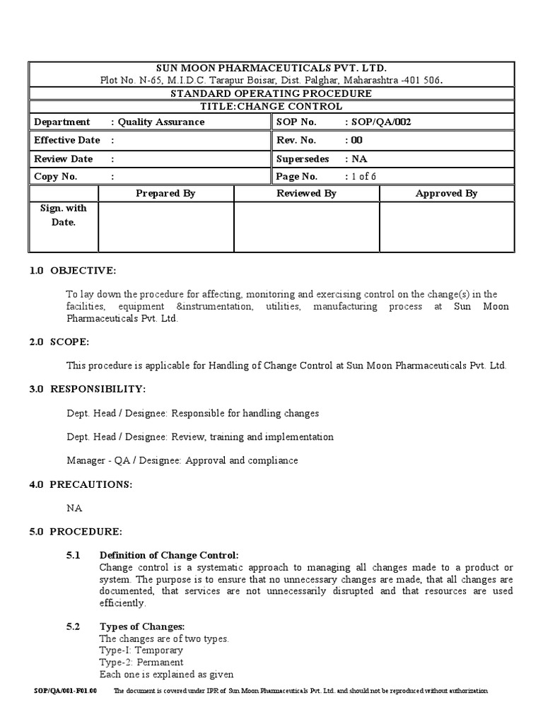 CC Sop | PDF | Quality Assurance | Business