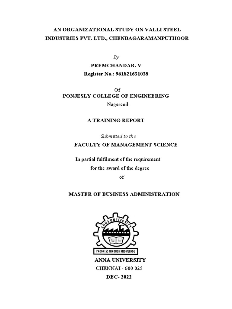 Front Page For Prem | PDF | Thesis | Qualifications