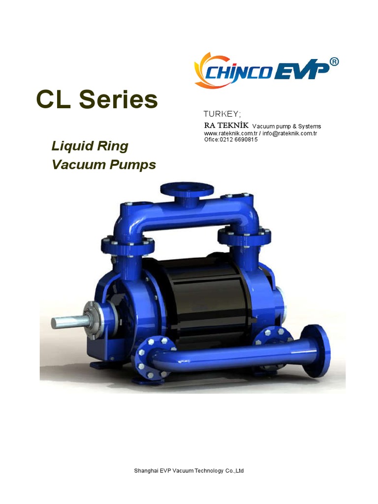 CL Series Liquid Ring Vacuum Pumps | PDF | Pump | Vacuum