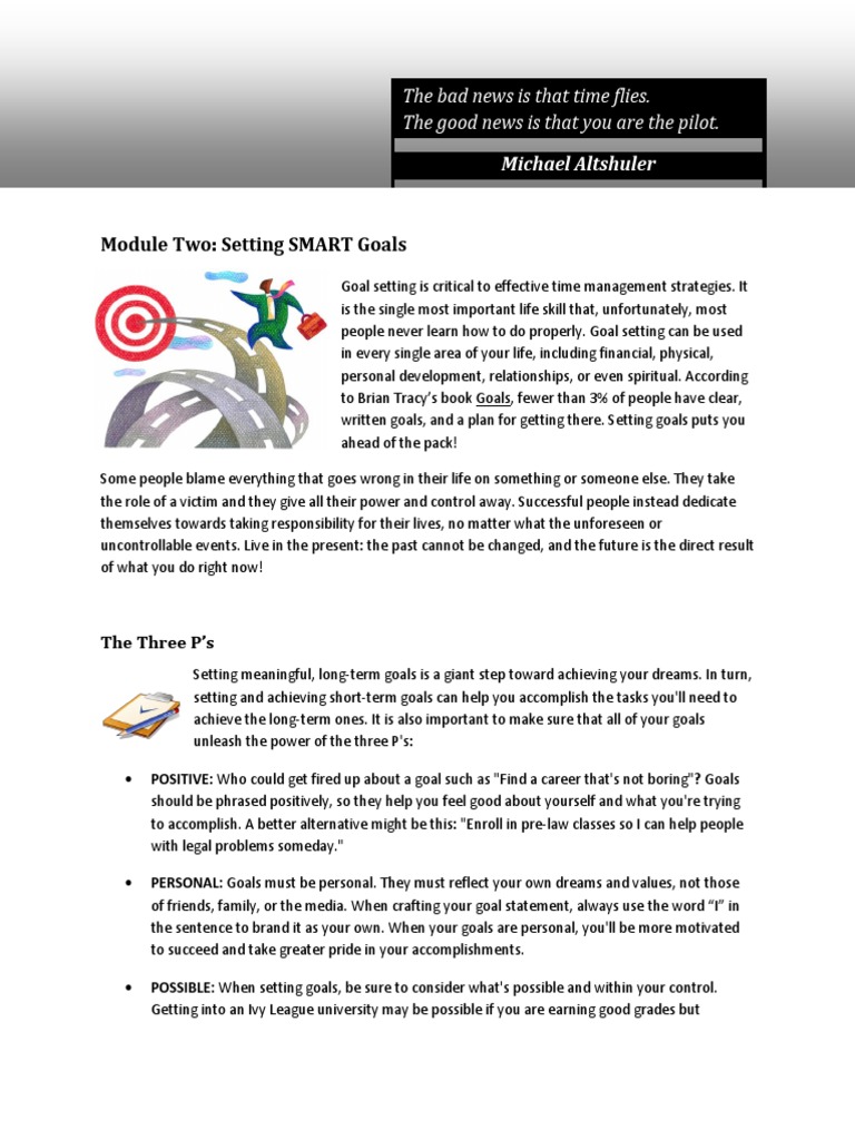 Module Two Worksheets | PDF | Goal | Goal Setting