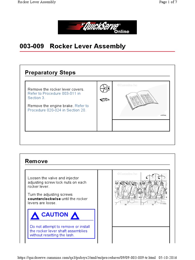 5 - Rocker Lever Assembly | PDF | Screw | Clothing