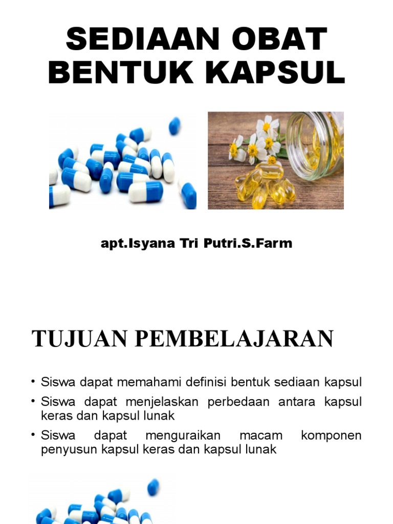 Sediaan Obat Bentuk Kapsul | PDF | Pengembangan Diri