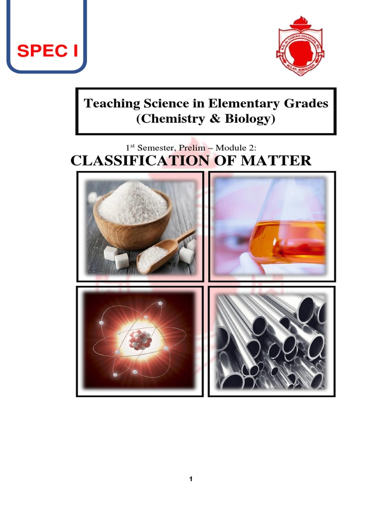 Classification of Matter in Science | PDF | Chemical Substances | Mixture