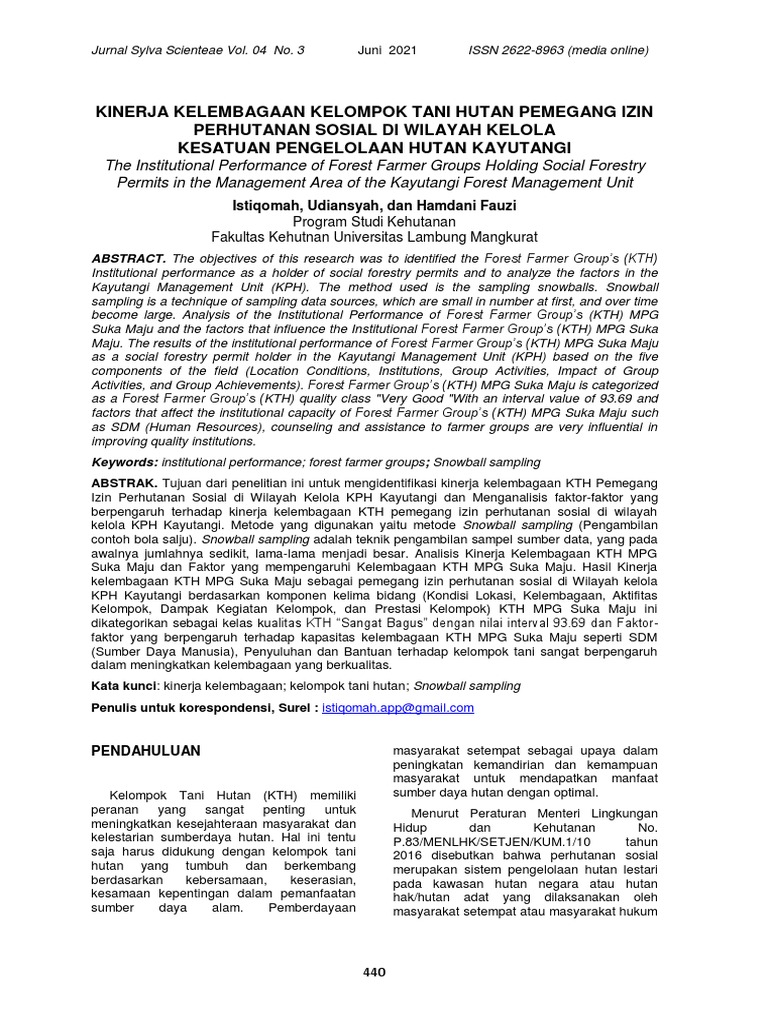 Kinerja KTH | Download Free PDF | Biogeography | Natural Resource Management