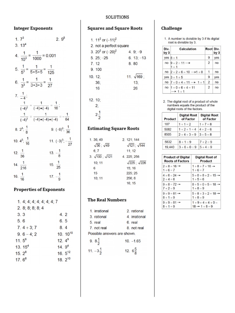 Square and Cube Roots Practice | PDF | Numbers | Exponentiation