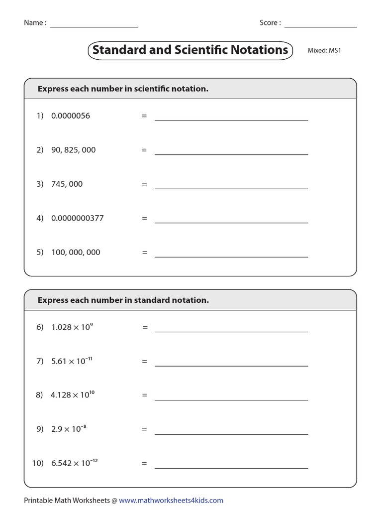 R1.6 Scientific Notation Review | PDF | Stars | Stellar Astronomy