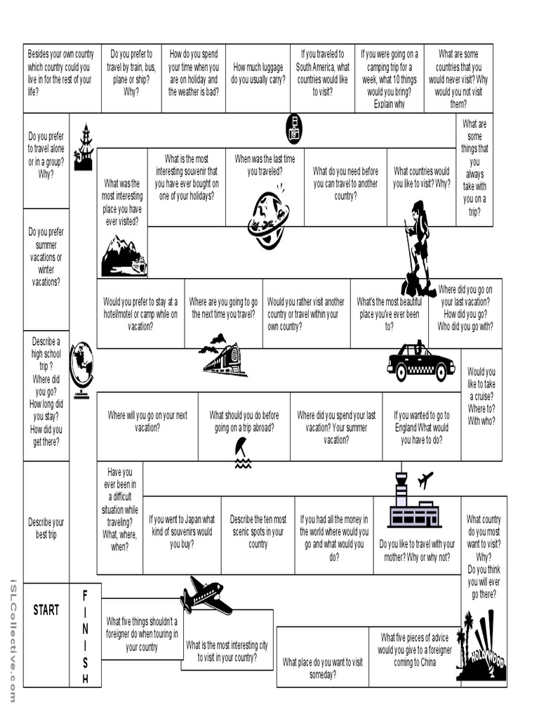 Travel Game Board | PDF | Vacation