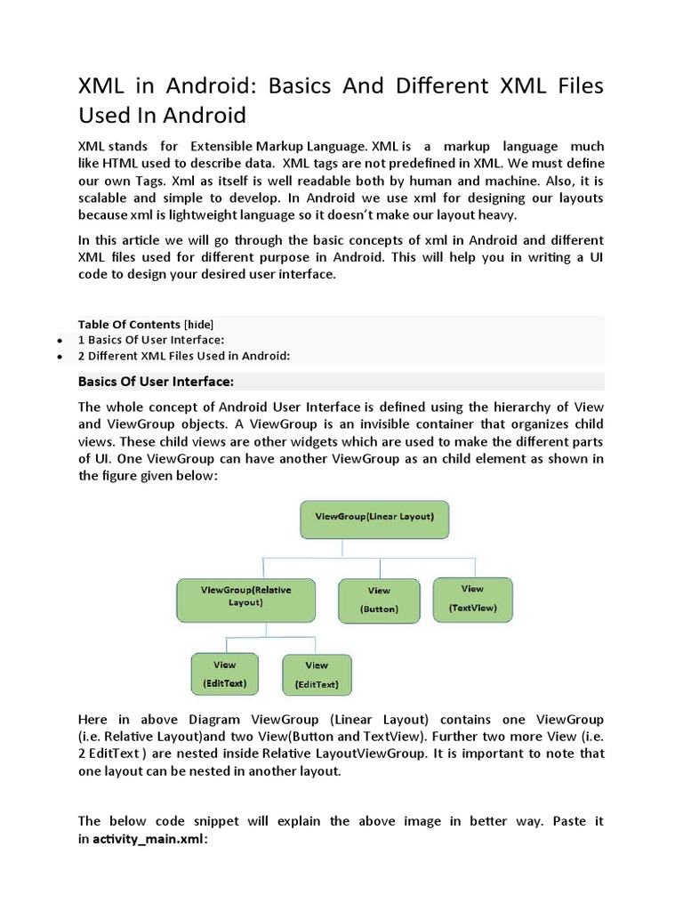 Learn Android UI | Download Free PDF | Page Layout | Xml