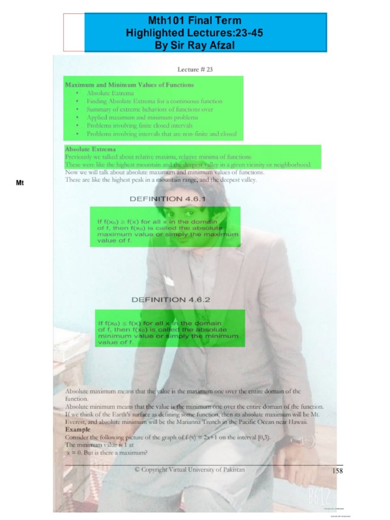 MTH101 Highlighted Book 23-45 by RJ Ray Afzal | PDF