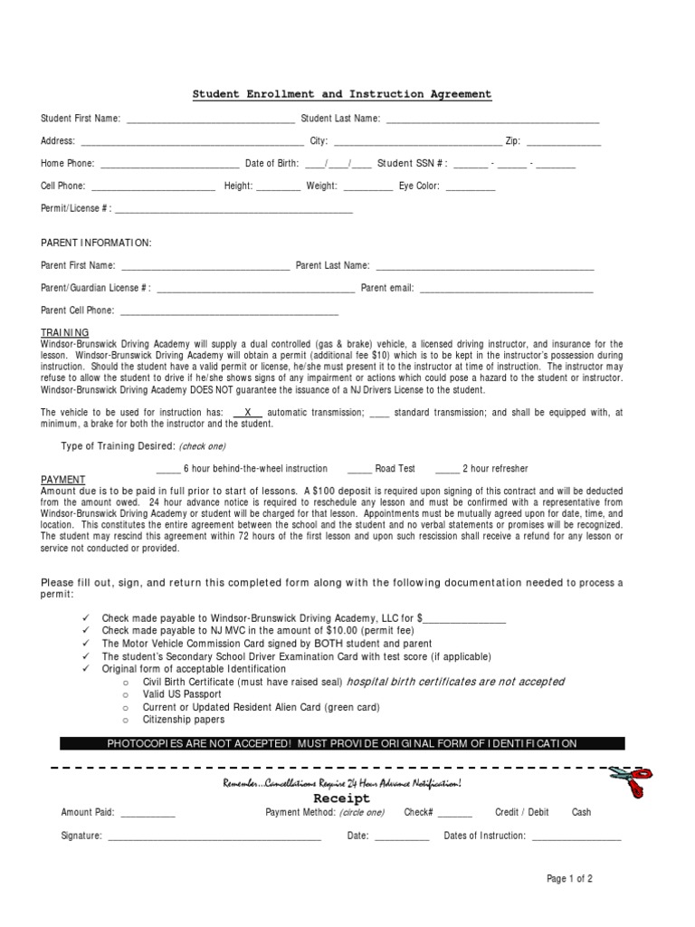 Receipt For Driving School | PDF | Traffic | Identity Document