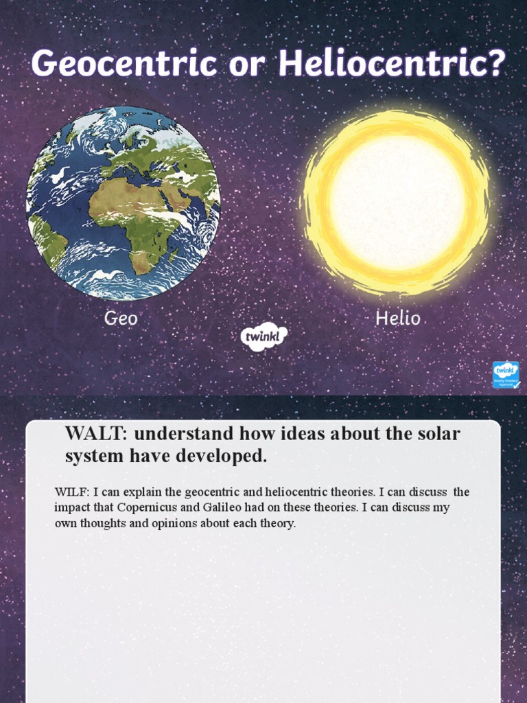Geocentric Heliocentric Thursday Lesson | PDF | Heliocentrism | Planets