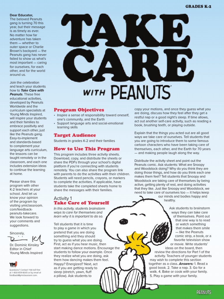 Ymi Snoopy Take - Care K 2 | Download Free PDF | Peanuts