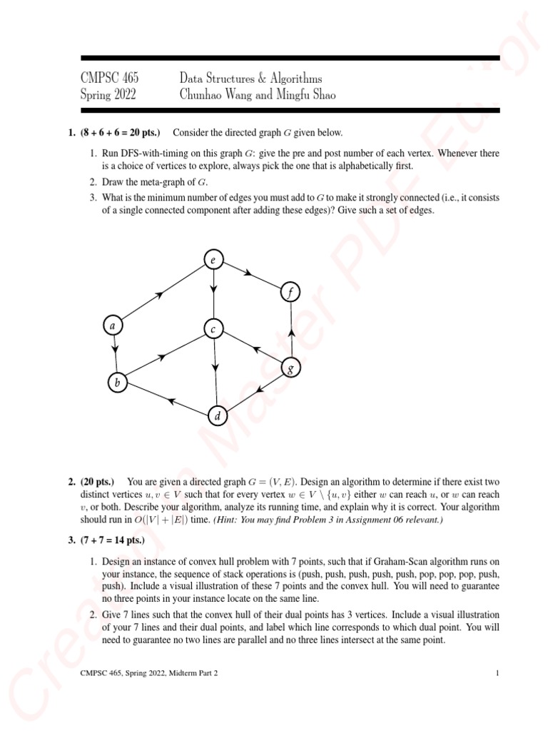 Data Structures and Algorithms | Download Free PDF | Vertex (Graph Theory) | Graph Theory