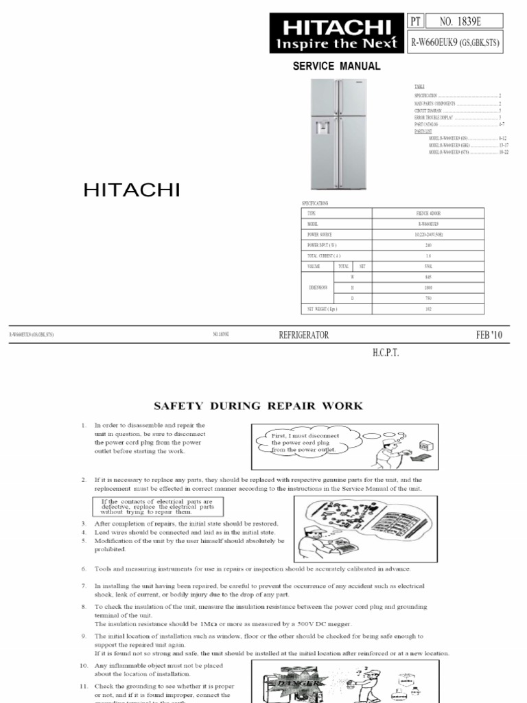 Hitachi Specifications - PDF | PDF