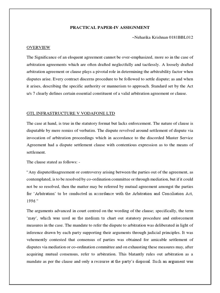 Arbitration Clause Interpretation Insights | PDF | Arbitration | Mediation