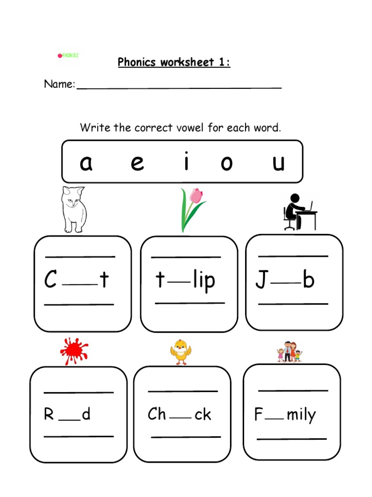 Phonics Worksheet 1 | PDF
