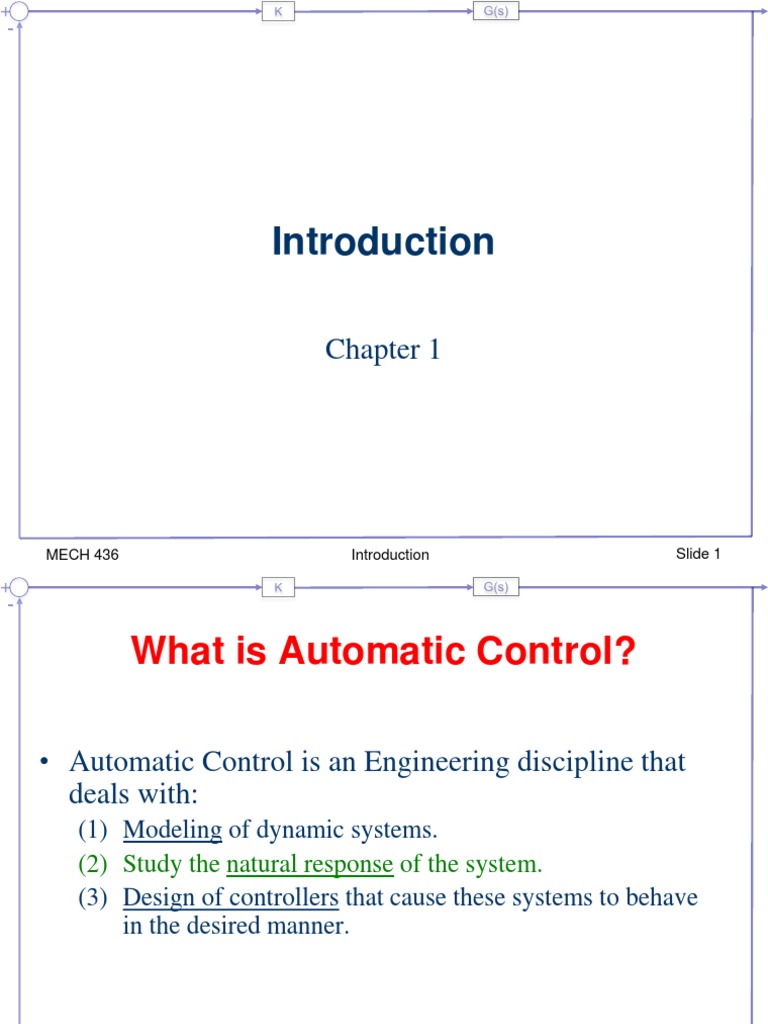 02 Introduction | PDF | Control Theory | Control System