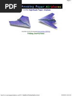 Fold 'N Fly Fast Hawk Paper Airplane | PDF | Airplane | Transport