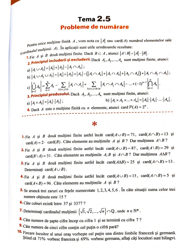 Probleme de Numărare | PDF