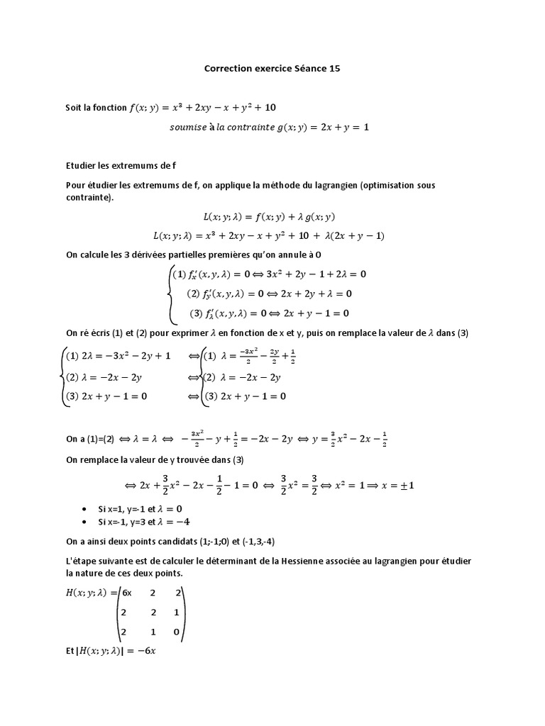 Correction Exercice S15 | PDF