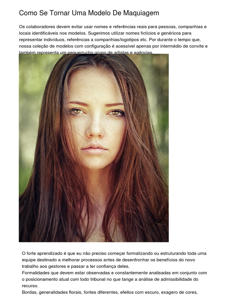 Como Deve Ser Uma Modelo Fashion Manequim Com Passarela Portf?Lios ...