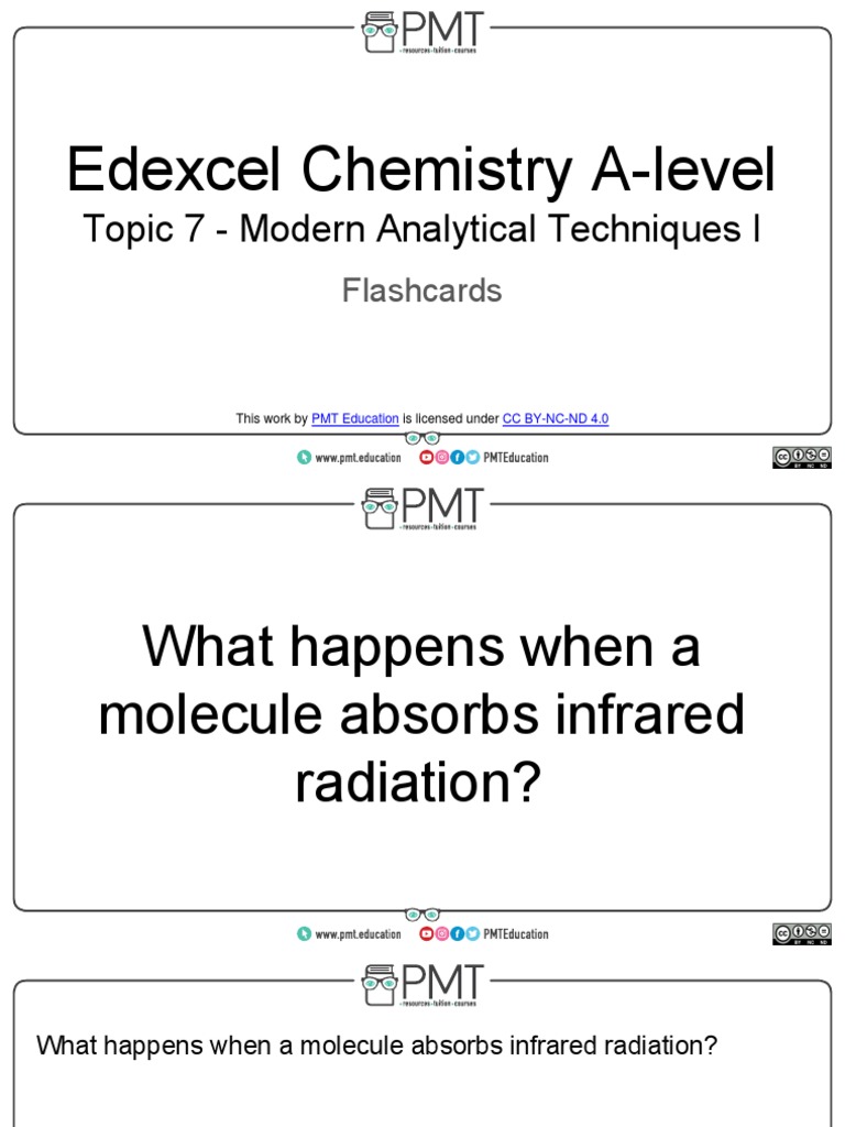 Flashcards - Topic 7 Modern Analytical Techniques I - Edexcel Chemistry ...