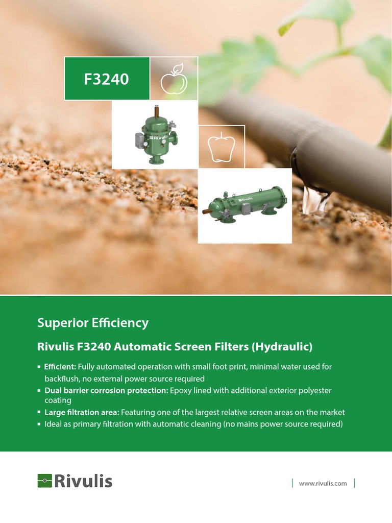 Rivulis F3240 Automatic Screen Filter | PDF | Corrosion | Epoxy