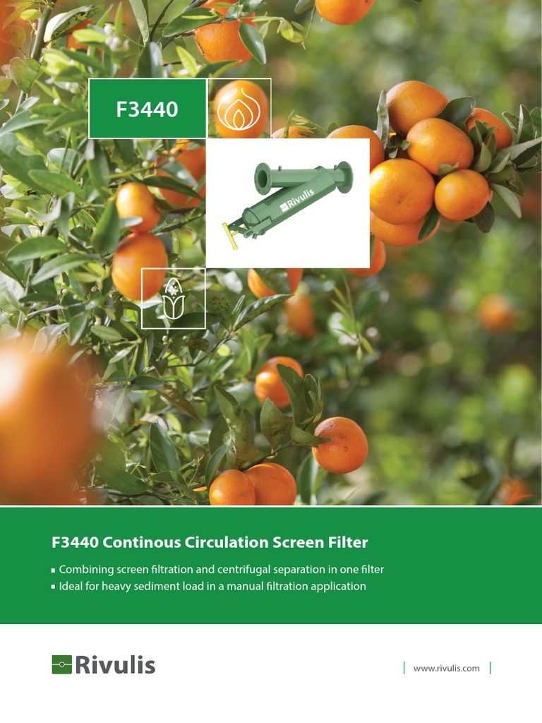 Rivulis F3440 Screen Filter Overview | PDF | Filtration
