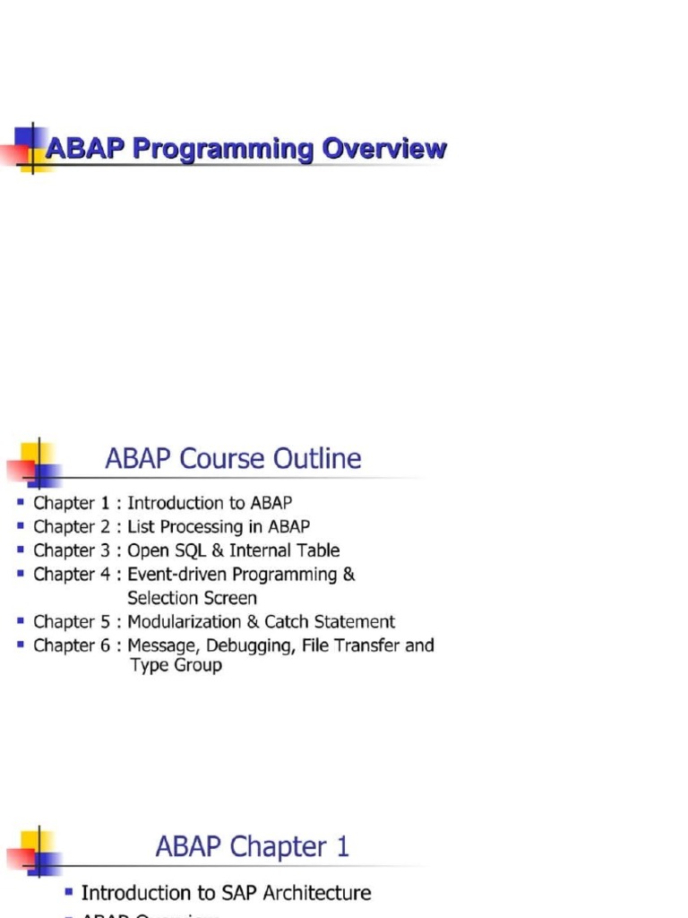 ABAP Architecture | PDF