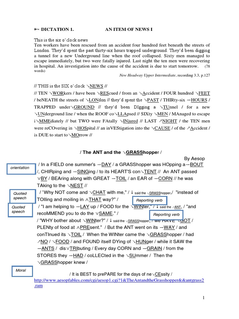 PROSODIC PRACTICE (Key To Exercises) | PDF