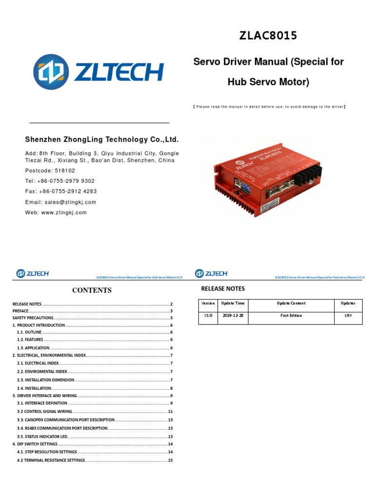 Understanding the ZLAC8015 Servo Driver: A Comprehensive Manual for ...