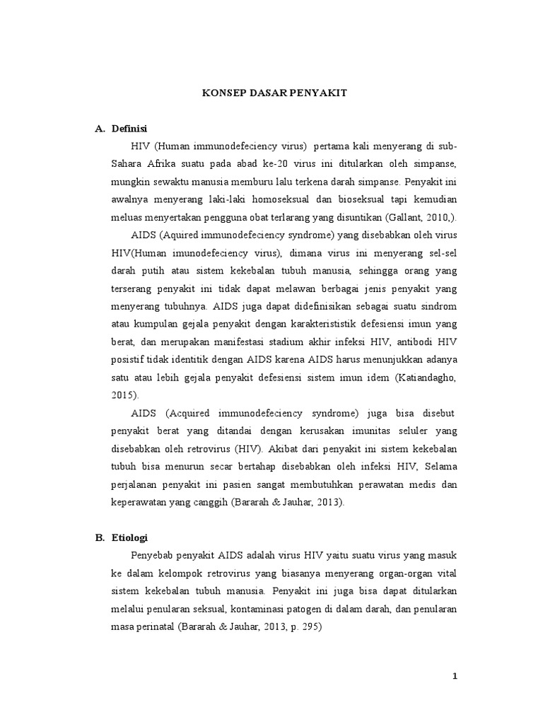 Penyakit HIV/AIDS: Definisi dan Gejala | PDF | Sains & Matematika