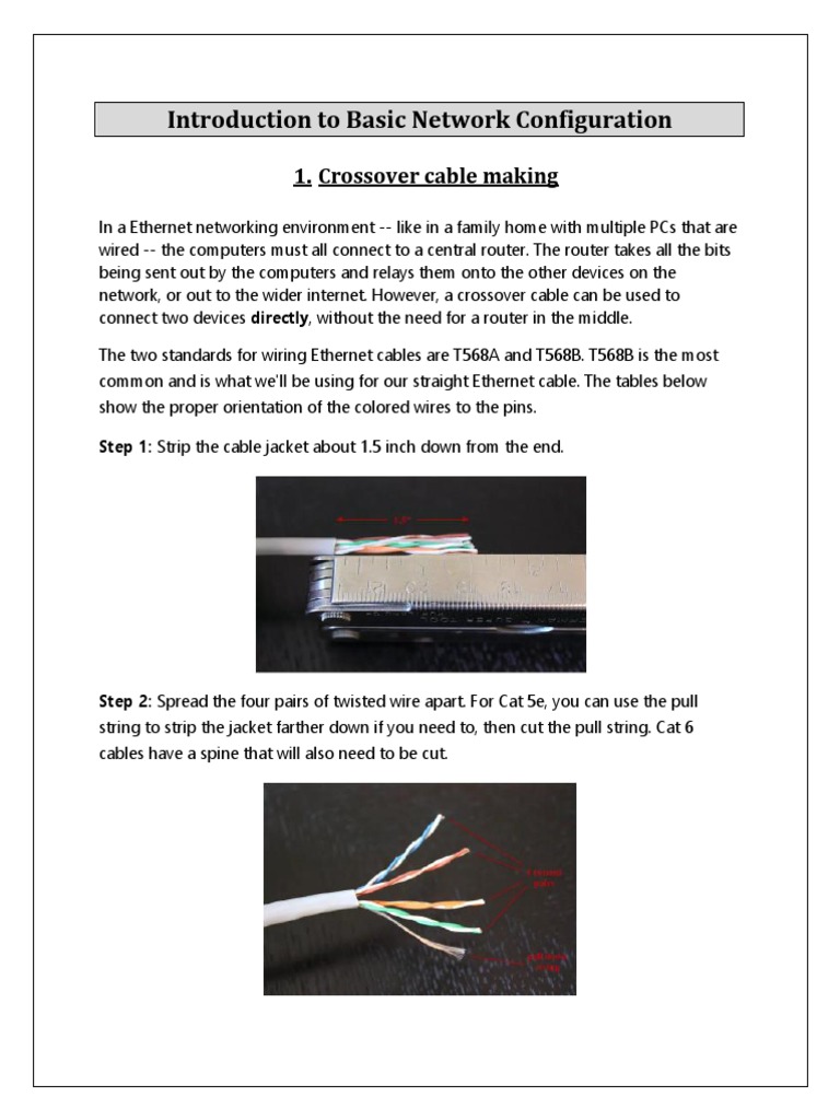 Introduction To Basic Network Configuration | PDF | Coaxial Cable ...