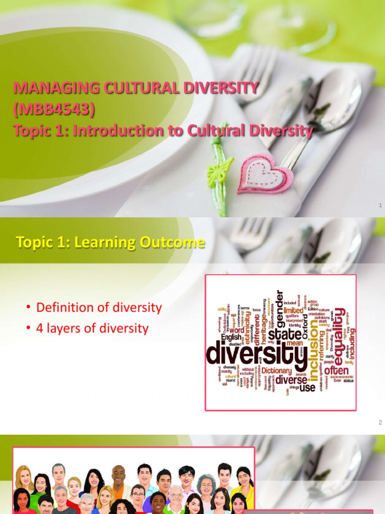 Topic 1 - Introduction To Cultural Diversity | PDF | Multiculturalism ...