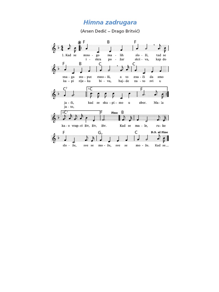 010 Himna+zadrugara | PDF