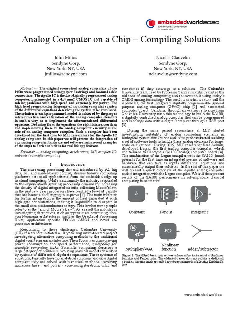 Apollo IC: Next-Gen Analog Computing | PDF