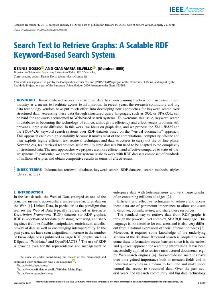 Search Text To Retrieve Graphs A Scalable Rdf Keyword Based Search System Pdf Resource