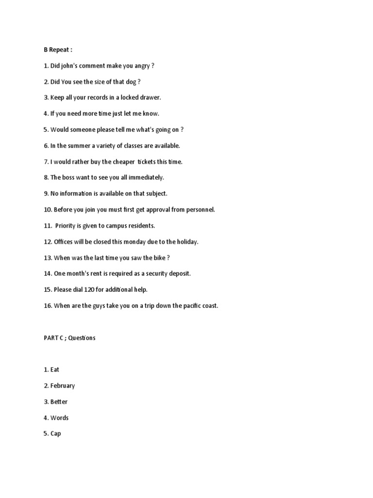 Voice Versant 3 Answers | PDF