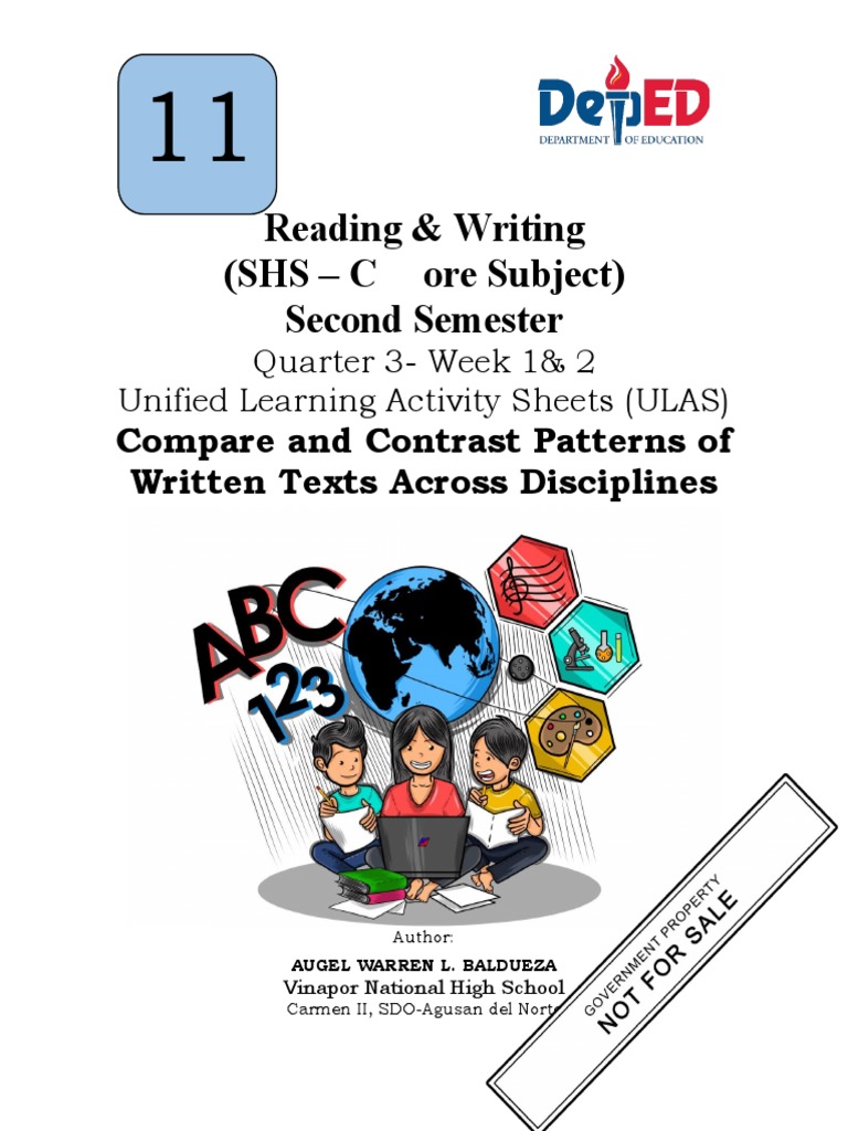 SHS G11 Reading and Writing Q3 Week 1 2 V1 | PDF | Brainstorming ...