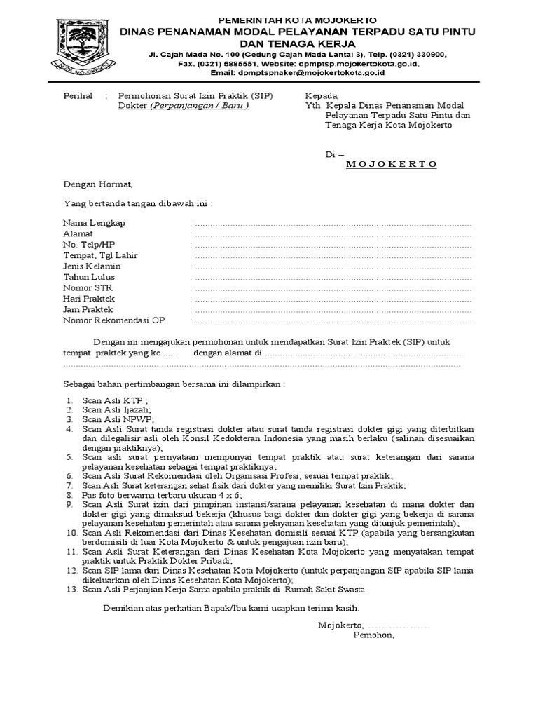 Surat Izin Praktik Dokter Spesialis (Sip) | PDF | Hukum