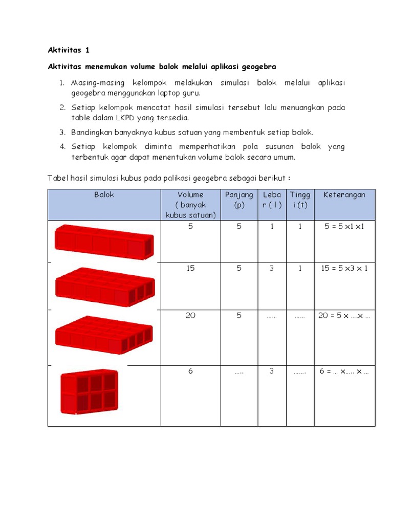 LKPD Balok Jadi | PDF