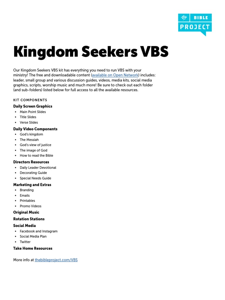 VBS Info Final 1 | PDF