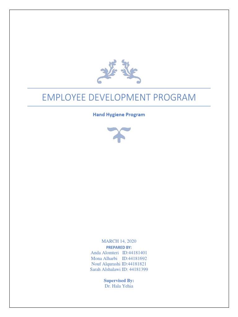 Employee Developement Program - Hand Hygiene | PDF | Hand Washing ...