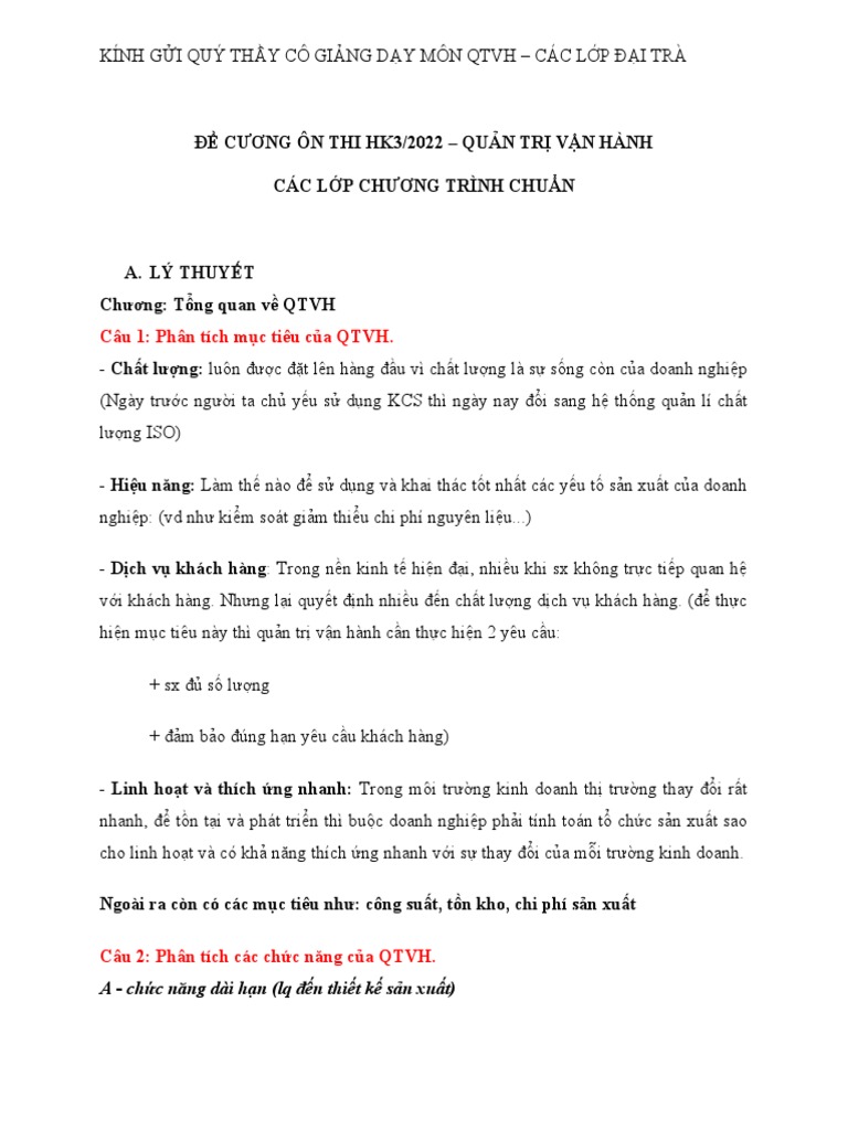 On Tap QTVH - Daitra - HK3 - 2022 | PDF