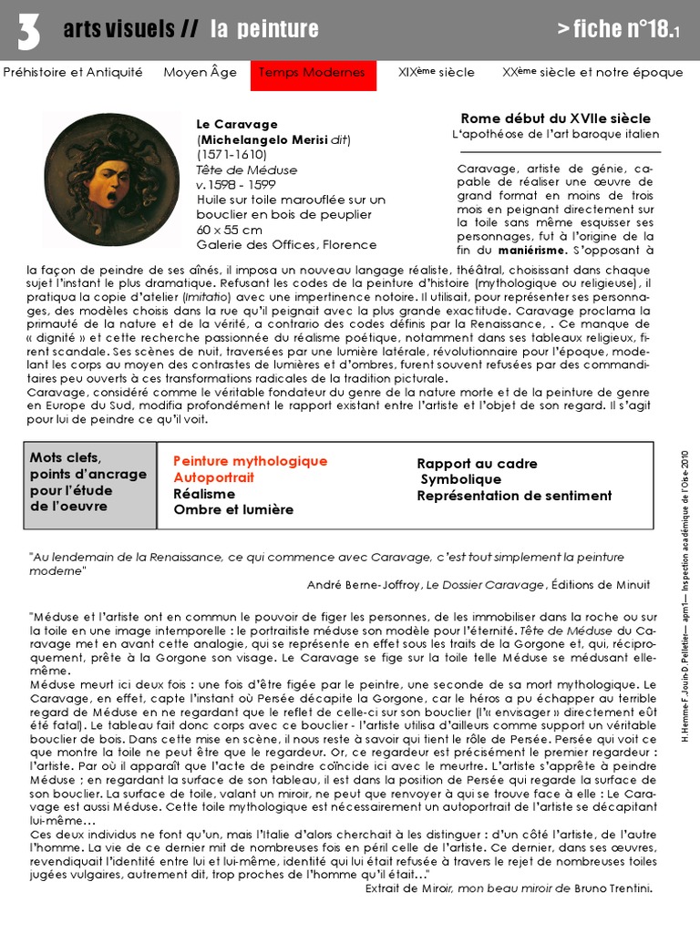Caravage | PDF | Médusa | Peintures
