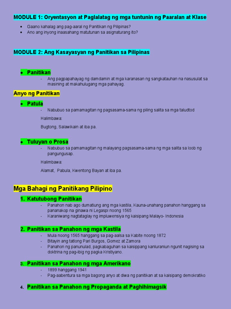 Outline Module 1 16 Pdf