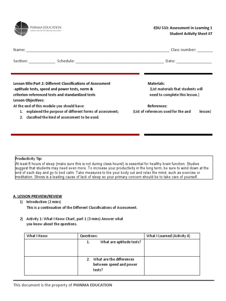 SAS Assessment 1 Module 7-1 | PDF | Educational Assessment ...