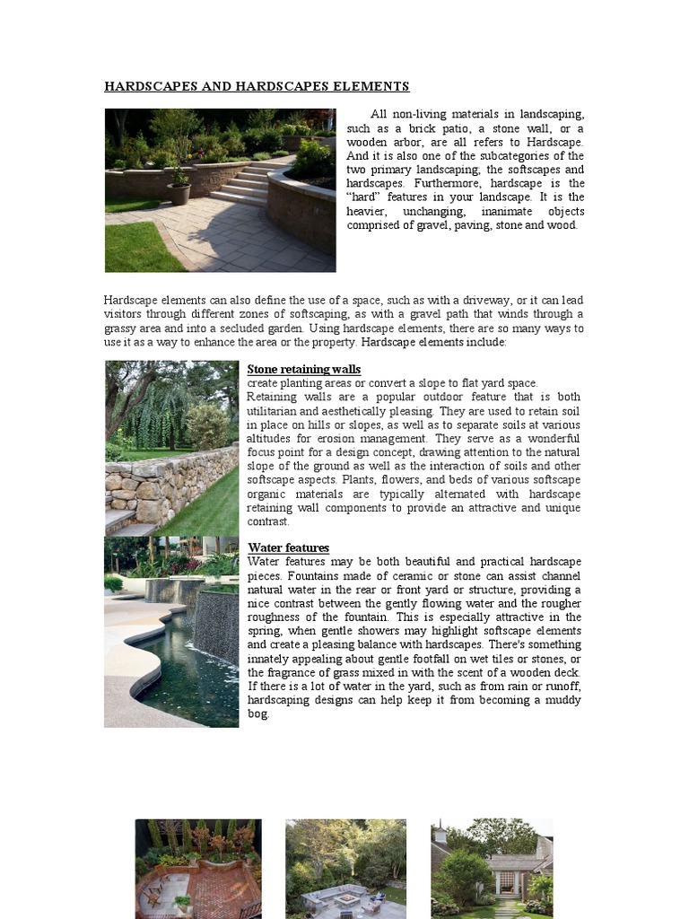 Hardscapes and Hardscapes Elements | PDF | Mulch | Hedge