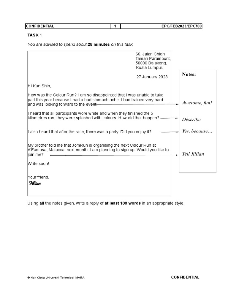 EPC700 PAPER 4 WRTING (Questions) | PDF